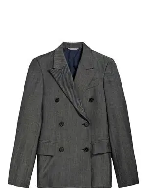 Balenciaga Double-breasted Wool Twill Tailored Jacket - Blue