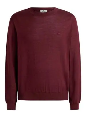 Etro ETRO Fuji Knitted Crew Neck Sweater Red