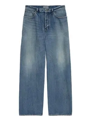 Balenciaga Organic Japanese Denim Baggy Jeans - Blue