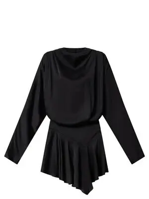 Isabel Marant Étoile Asymmetrical Draped Dress - Black