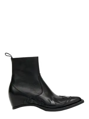 MAISON MARGIELA Western Flame Heel-less Boots - Black