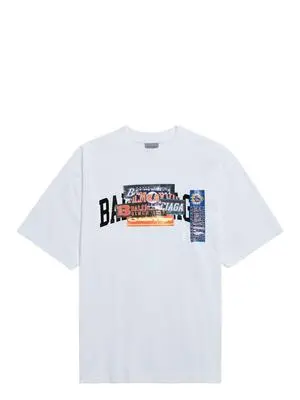 Balenciaga Graphic-print Oversized-fit T-shirt - White