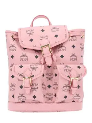 Mcm Mini Backpack With Monogram - Pink