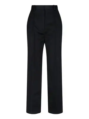 Loro Piana 100% Silk Tailored Trousers - Black