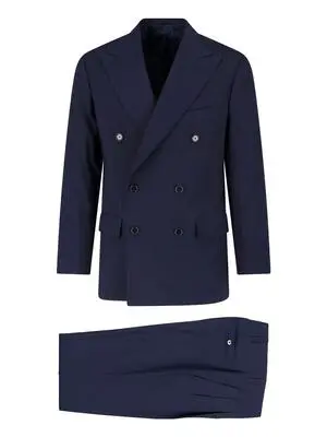 Cesare Attolini 100% Virgin Wool Dress For - Blue
