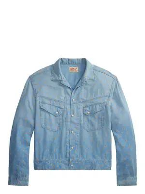 Ralph Lauren Horseshoe-print Denim Shirt Jacket - Indigo