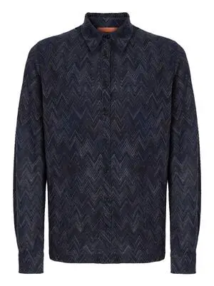 Missoni Striped Wool And Viscose Knit Shirt - Multicoloured