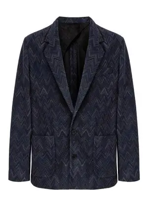 Missoni Cotton And Viscose Zig Zag Blazer - Multicoloured