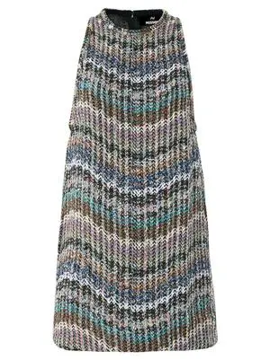 Missoni Chevron Knit Mini Dress With Sequins - Multicoloured
