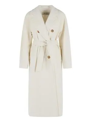Max Mara Madame Virgin Wool And Cashmere Coat - White
