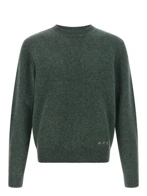 A.p.c. Edmond' Wool Melange Crewneck Sweater - Green