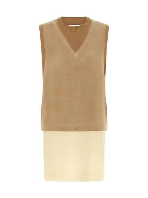MAISON MARGIELA Memory Of" Vest In Virgin Wool - Cream