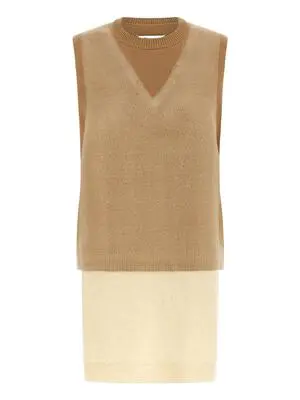MAISON MARGIELA Memory Of" Vest In Virgin Wool - Cream