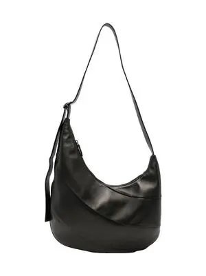 Hereu Calf Leather Shoulder Bag With Clasp Fastening - Black