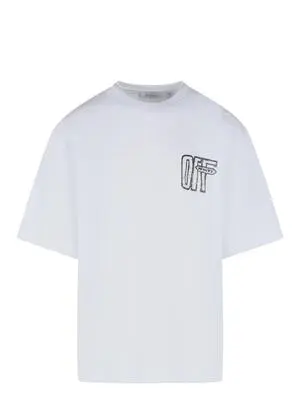 Off-White Motion Arrow' Cotton T-shirt - White
