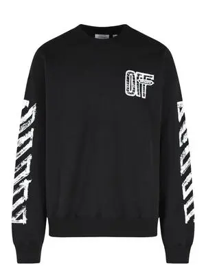 Off-White Motion Arrow' Cotton Sweatshirt - Black