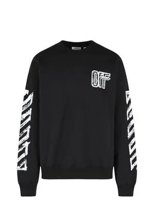 Off-White Motion Arrow" Cotton Sweatshirt - Black