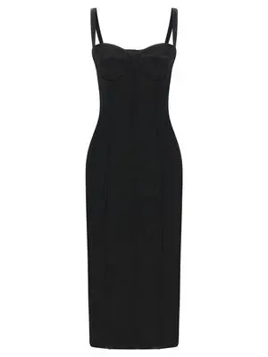 Dolce & Gabbana Corset Midi Dress - Black