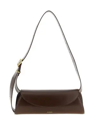 JIL SANDER Small Cannolo Shoulder Bag - Brown