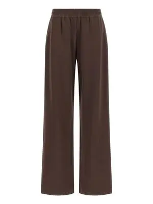Moncler Double Knit Wide Leg Joggers - Brown