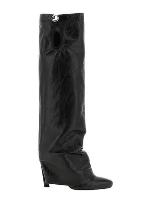 Attico Leon' Knee High Boots - Black