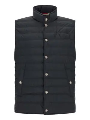 Brunello Cucinelli Techno Fabric Padded Vest - Blue