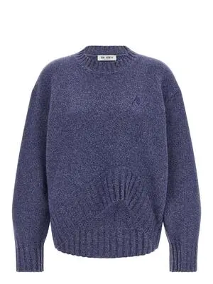 Attico Crew Neck Mélange Sweater - Blue