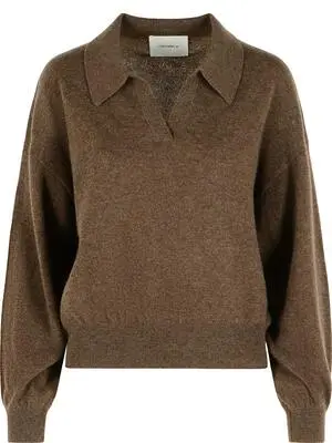 LISA YANG LISA YANG Katriel Dark Truffle Cashmere Sweater Brown