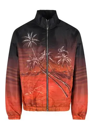 Amiri AMIRI Palms Print Bomber Jacket Orange