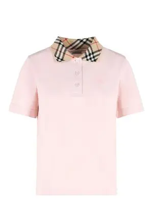 Burberry Imogen Cotton Polo Shirt - Pink