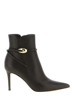 GIANVITO ROSSI Jungle Mamba Stiletto Ankle Boots - Brown