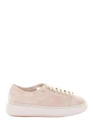 Santoni Suede Lace-up Platform Sneakers - Multicolor