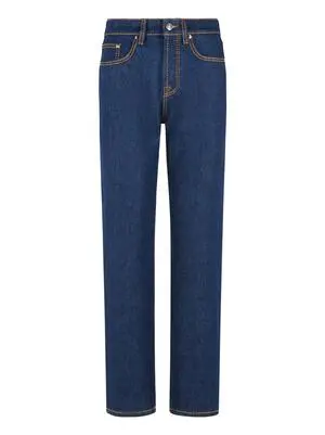Versace Denim Jeans With Medusa Biggie Detail - Blue