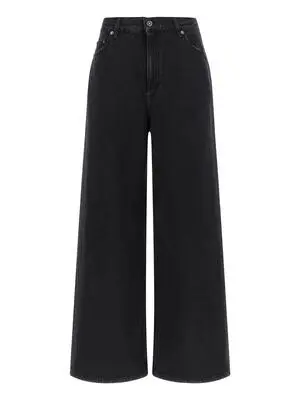 GOLDEN GOOSE Melody Wide Leg Jeans - Black