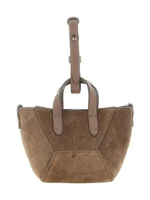 Brunello Cucinelli Micro 'bc Duo' Bag - Brown