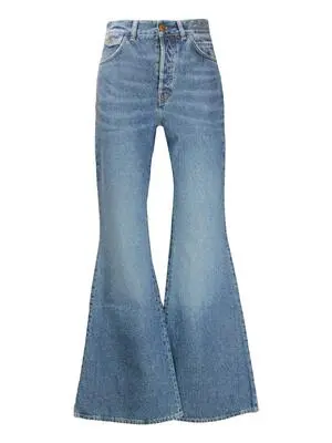 Chloé Wide Leg Denim Jeans - Blue