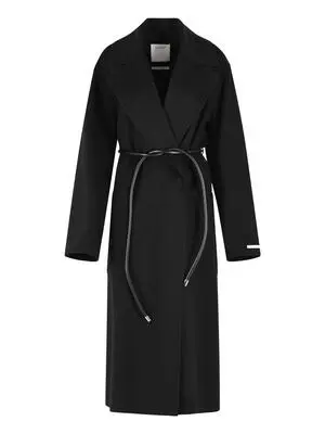 Sportmax Zannata Oversize Virgin Wool Coat - Black