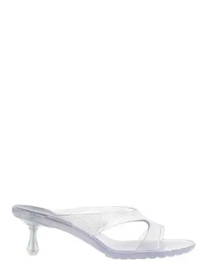 JIMMY CHOO Jelly Drop Glitter Sandals - Silver