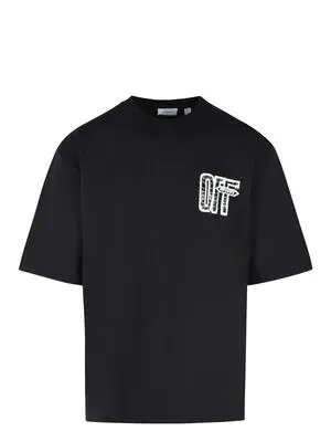 Off-White Motion Arrow' Cotton T-shirt - Black