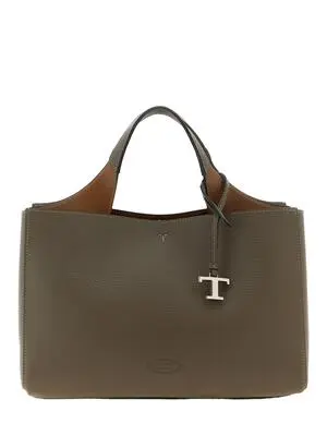 TOD'S TOD'S Small Leather Bucket Bag Gray