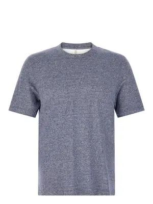 Brunello Cucinelli Mélange Linen Blend T-shirt - Blue