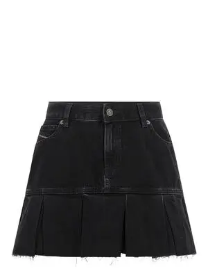 DIESEL® De-reen' Pleated Denim Mini Skirt - Blue