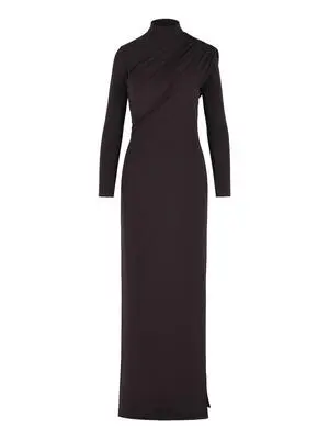 COURREGES Viscose Maxi Dress With Draping - Multicolor