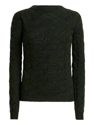 Etro Wool-blend Sweater With Paisley Detailing - Green