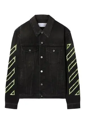 Off-White Diag Arrow Denim Jacket - Blue