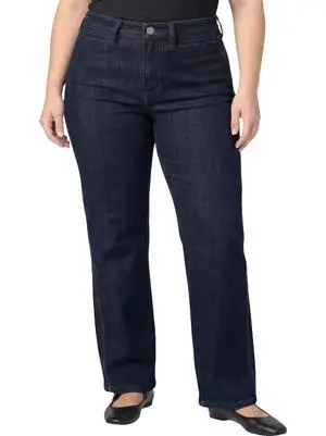 LIVERPOOL Kennedy Side Stitch Straight Leg Jeans - Midnight Eclpse