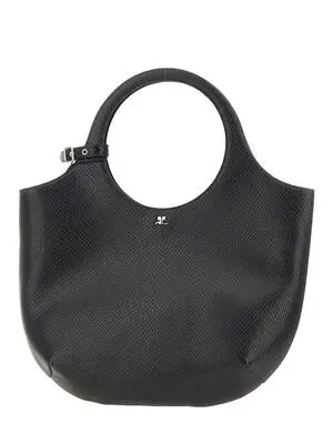 COURREGES Holy Viper Medium Tote Bag - Black