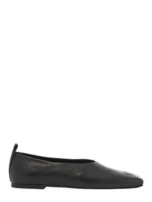 COURREGES Logo Detail Ballet Flats - Black