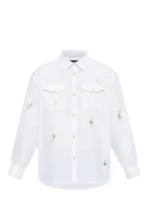 ALLSAINTS Floral Embroidered Shirt - No