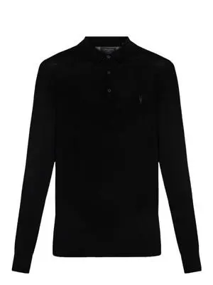 ALLSAINTS Mode Button Logo Polo Shirt - Black